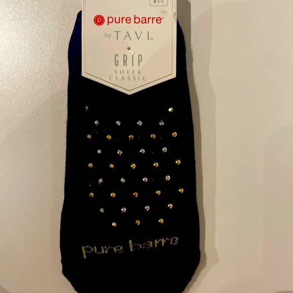 Pure Barre | Accessories | Pure Barre Sheer Classic Grip Socks Ebony ...